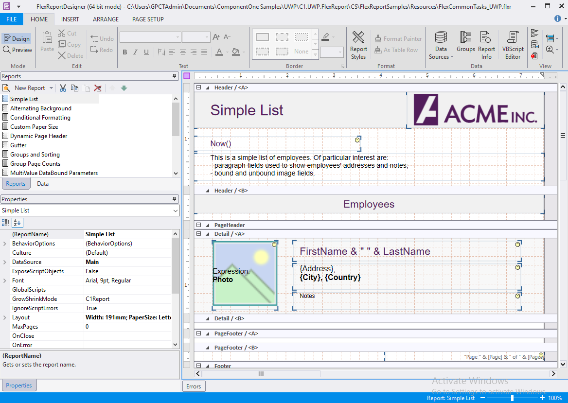 ComponentOne Studio UWP 2016 v2.5