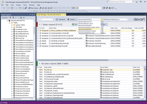 dbForge Index Manager