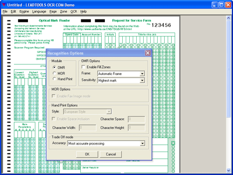 LEADTOOLS OMR Module