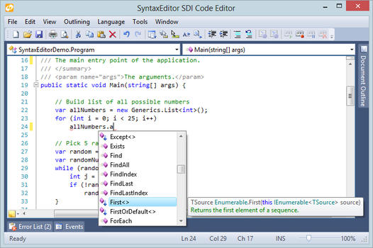 Actipro Syntaxeditor For Winforms