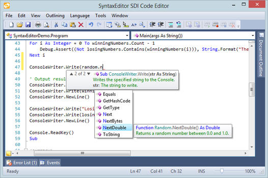 Actipro SyntaxEditor for WinForms