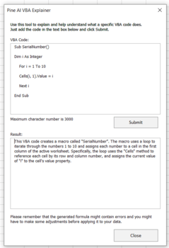 Pine AI Excel Add-In