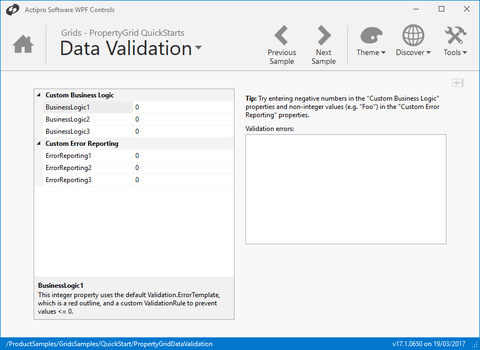 Actipro Grids for WPF（英語版）