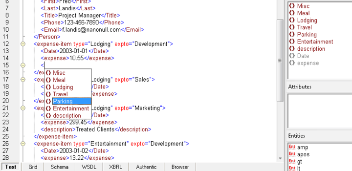 Altova XMLSpy Enterprise XML Editor