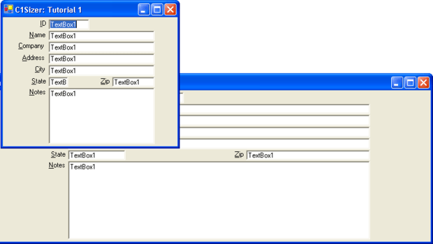 ComponentOne Sizer for WinForms