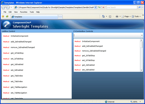 ComponentOne Studio Silverlight