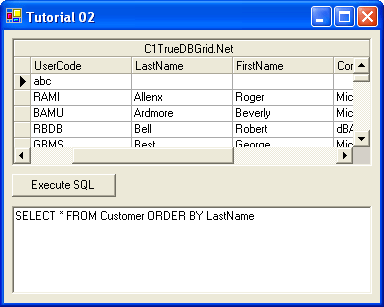 ComponentOne True DBGrid for WinForms