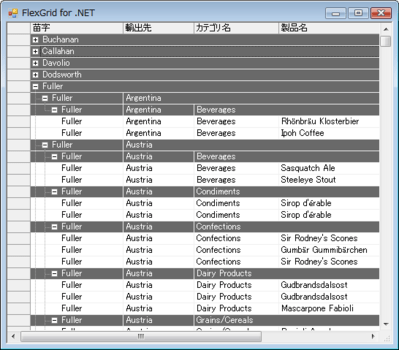 FlexGrid for Windows Forms（日本語版）
