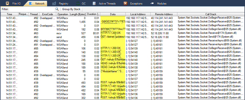 Perfinity Net Runtime Analyzer