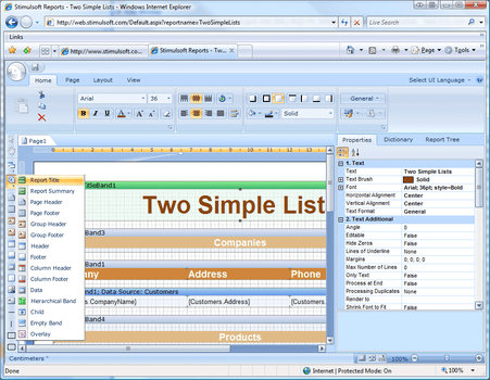 Stimulsoft Reports Designer.Web