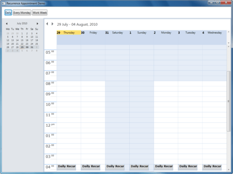 Syncfusion Essential Schedule for WPF