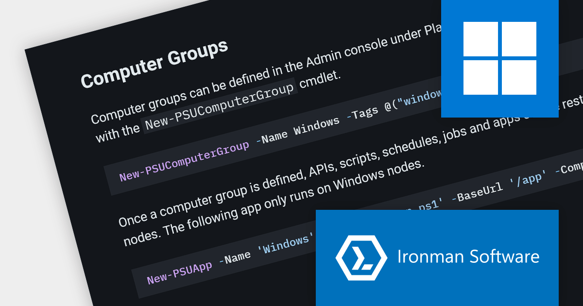 Direcione grupos específicos de computadores para scripts do Powershell