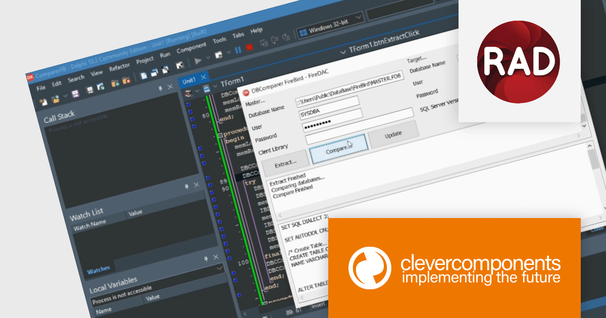 Compare and Sync Databases in RAD Studio 12