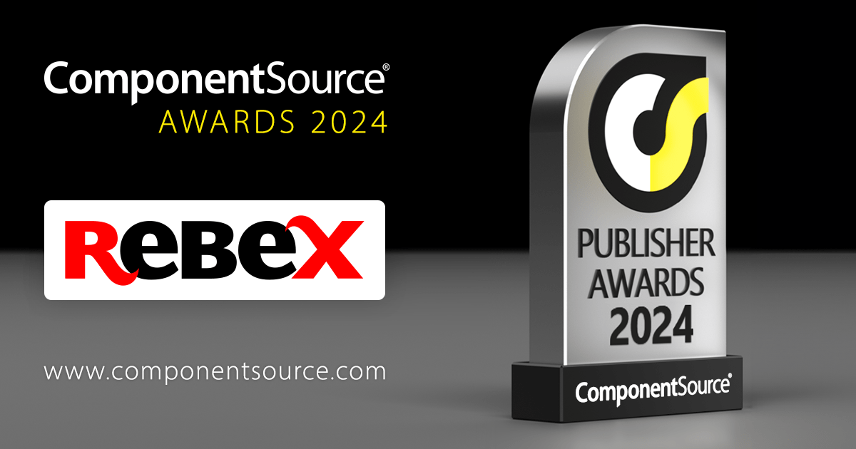Rebex remporte un ComponentSource Award