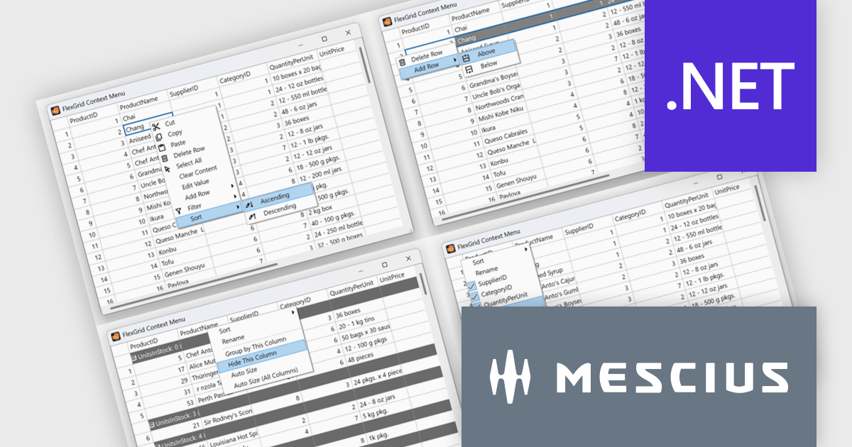 Simplify Grid Management with Right-Click Menus