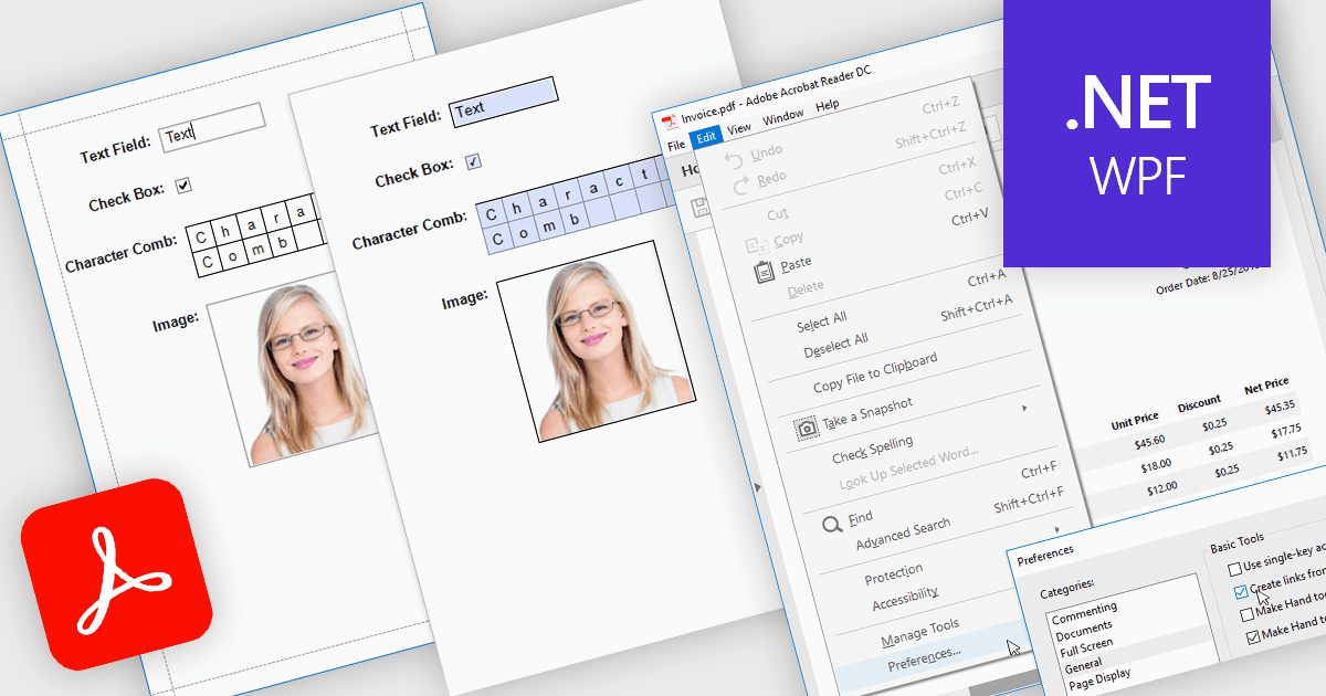 Export Reports with Fillable PDF AcroForms
