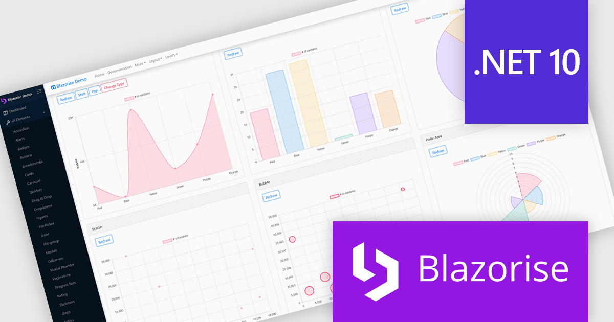 Blazorise integriert eine vollständige Unterstützung für .NET 10 Blazor