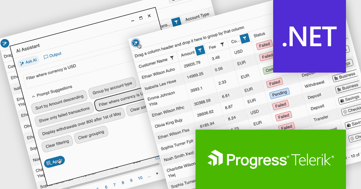 Control DataGrids with Natural Language