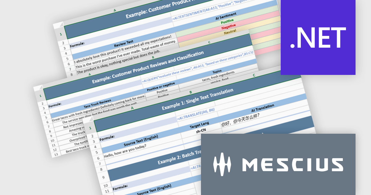 Embed AI Logic Directly in Spreadsheet Formulas