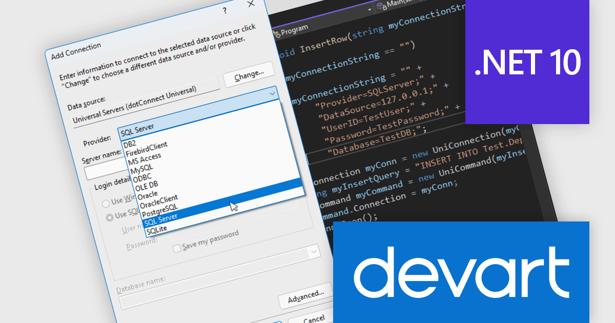 Devart Adds Full Microsoft .NET 10 Support