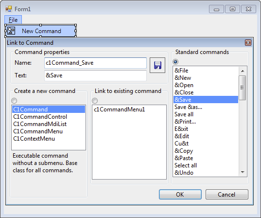 ComponentOne Menus and Toolbars for WinForms