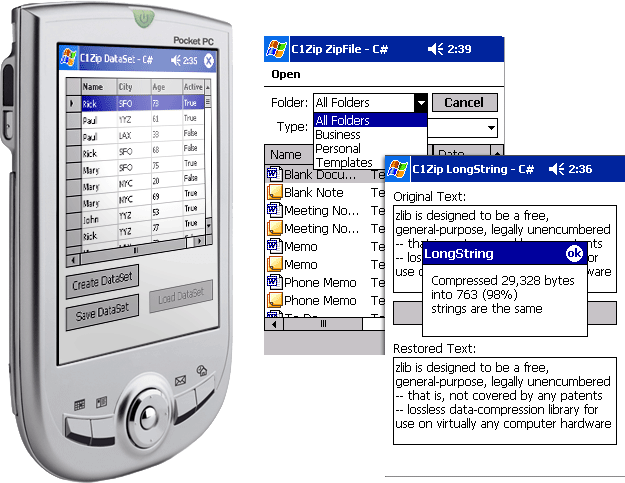 ComponentOne Zip for Mobile Devices