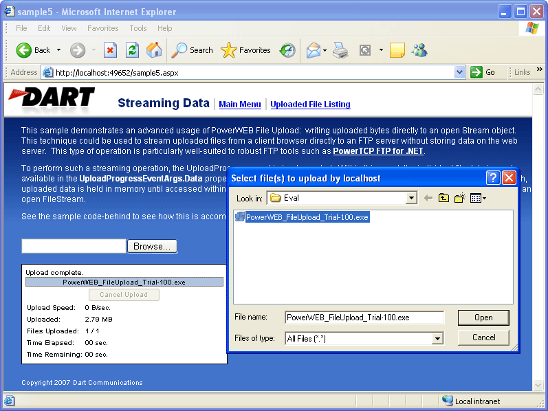 PowerWEB File Upload for ASP.NET