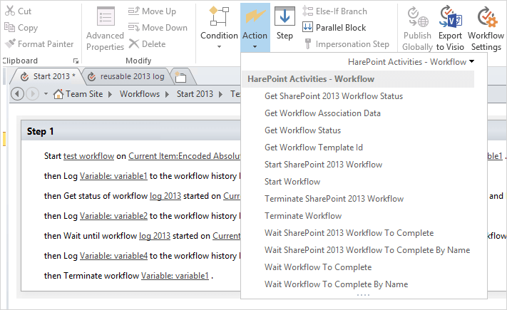 HarePoint Workflow Extensions for SharePoint