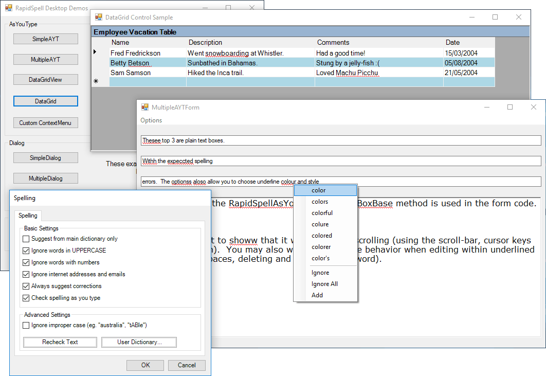 RapidSpell Desktop .NET（英語版）