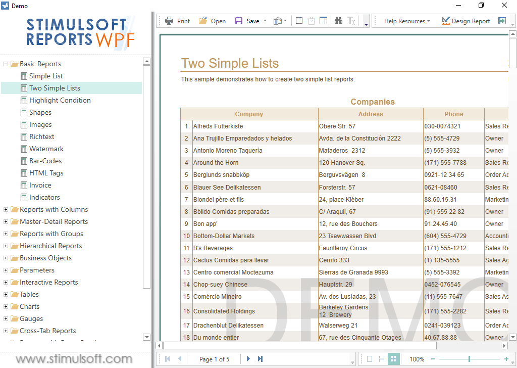 Stimulsoft Reports.WPF