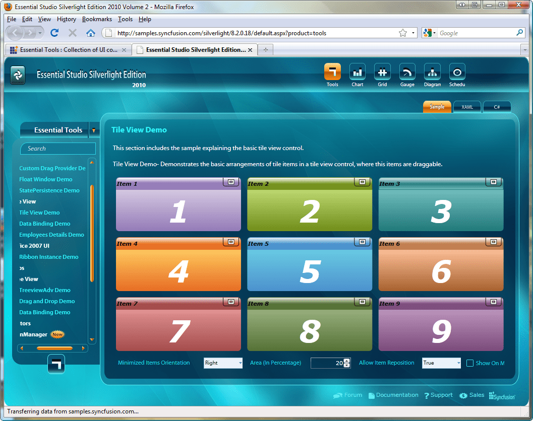 Syncfusion Essential Tools For Silverlight