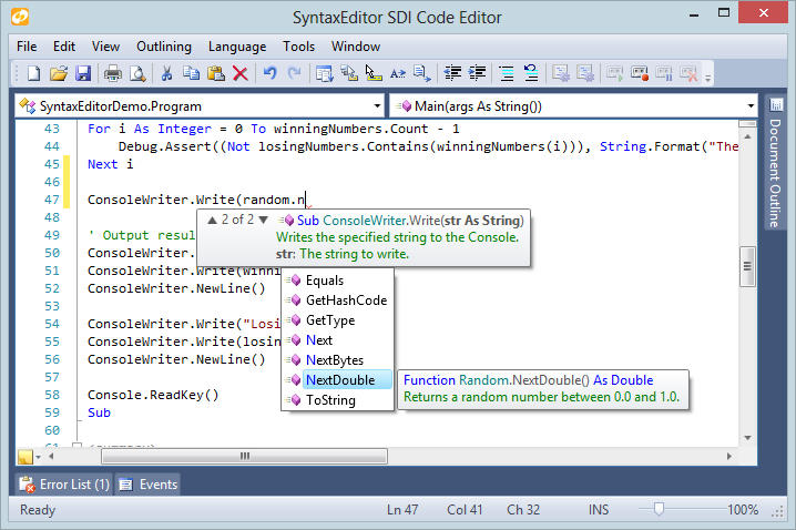 Actipro SyntaxEditor for WinForms
