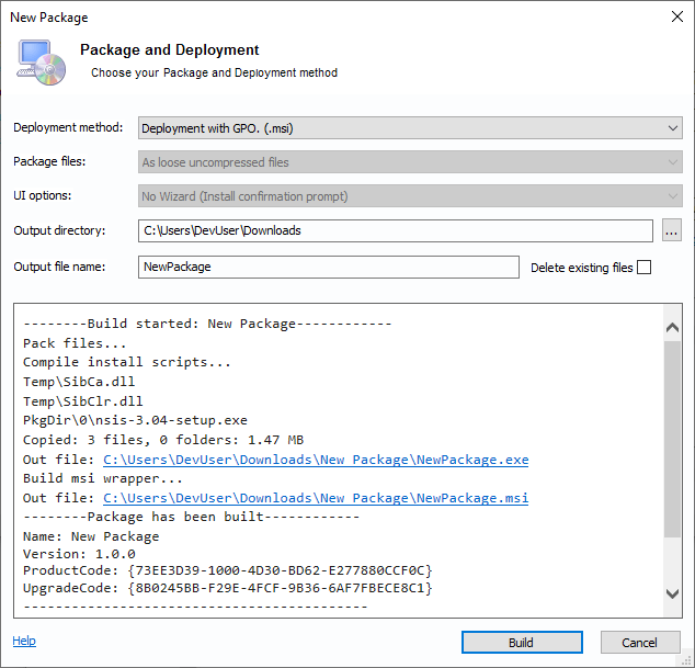 Silent Install Builder