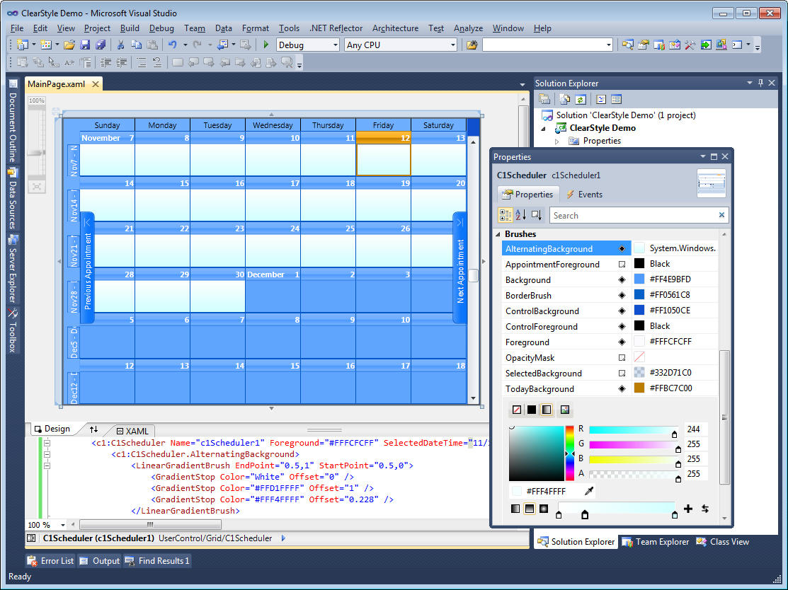 ComponentOne Studio Silverlight