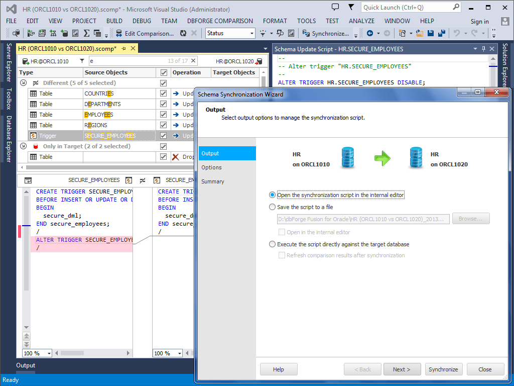 dbForge Fusion for Oracle