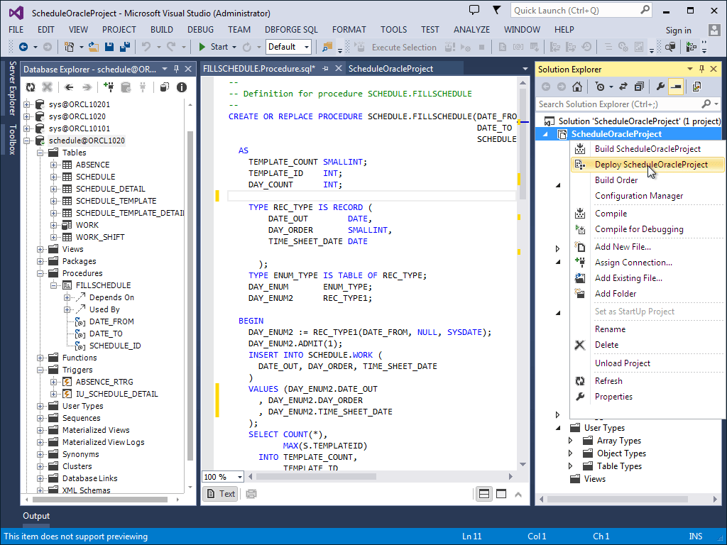 dbForge Fusion for Oracle （英語版）
