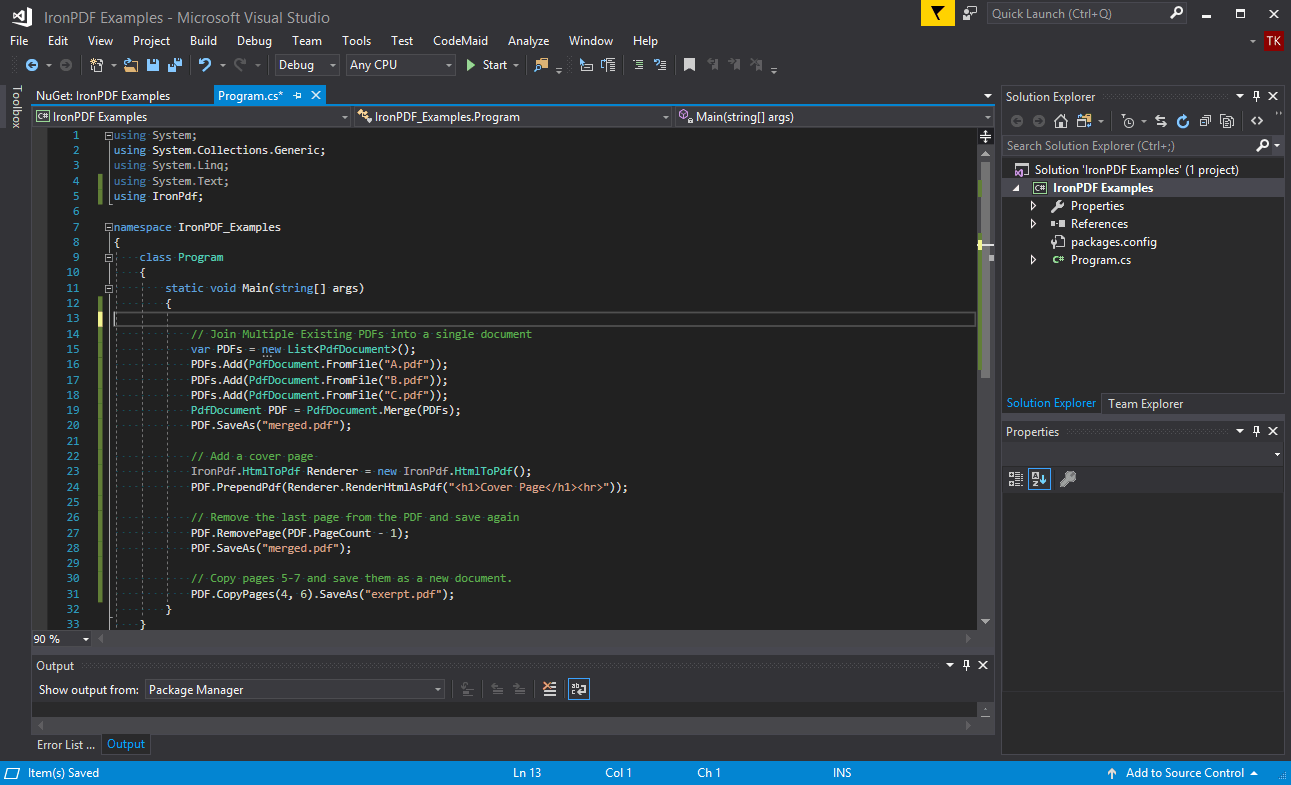 IronPDF for .NET