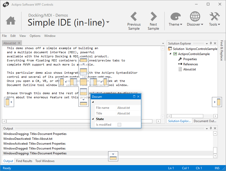 Actipro Docking And Mdi For Wpf（英語版）