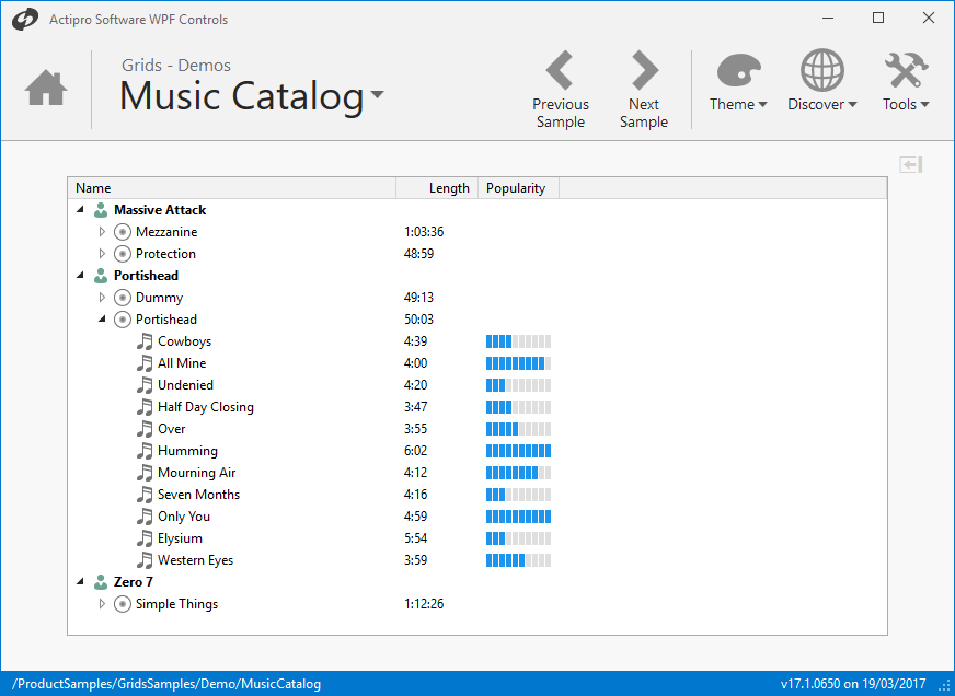 Actipro Grids For Wpf