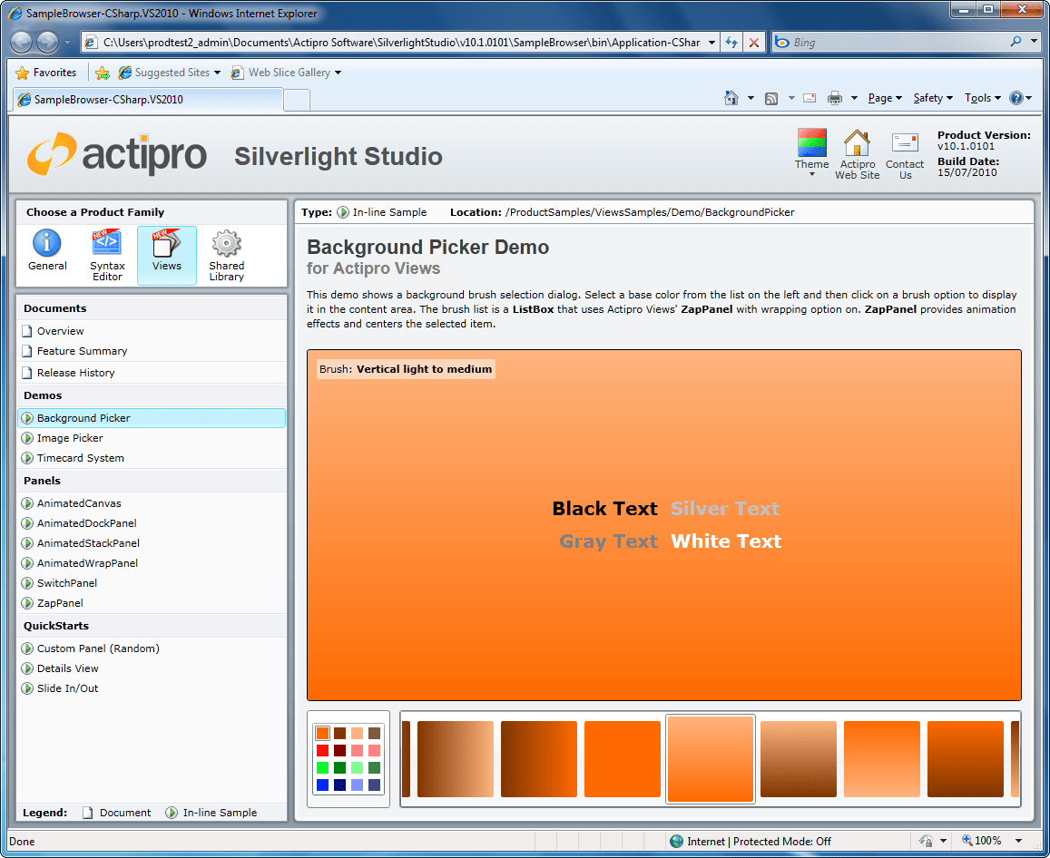 Actipro Silverlight Studio