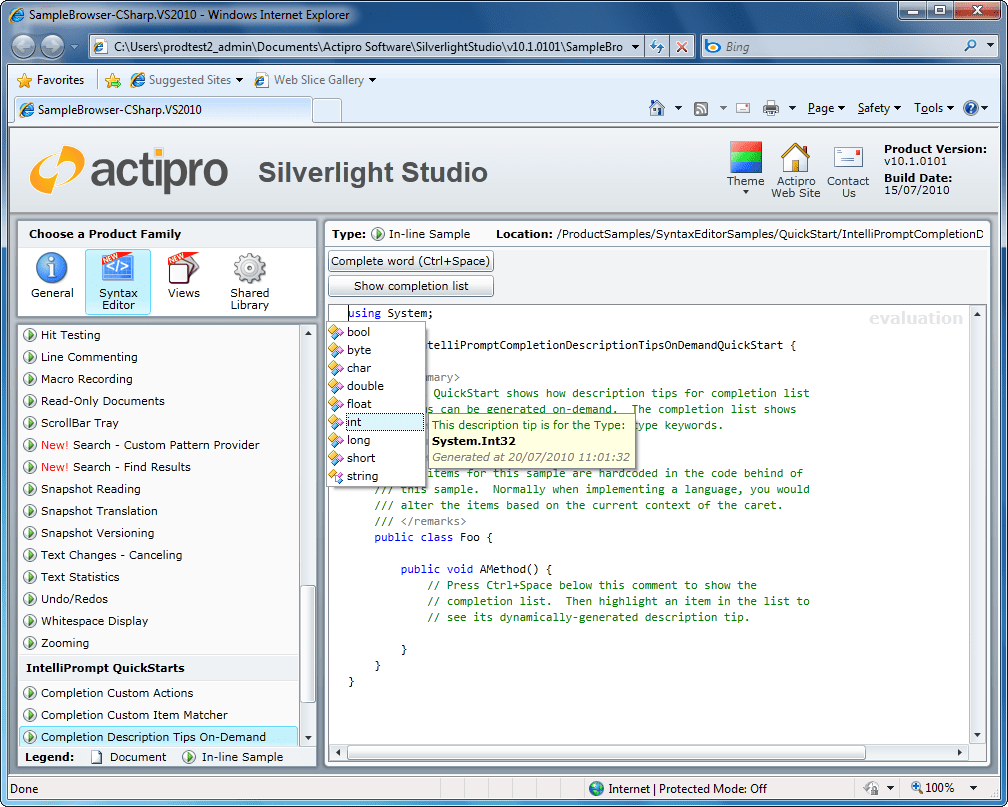 Actipro Silverlight Studio