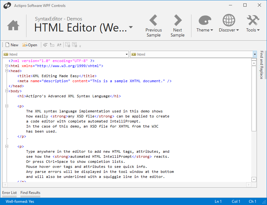 Actipro Syntaxeditor For Wpf