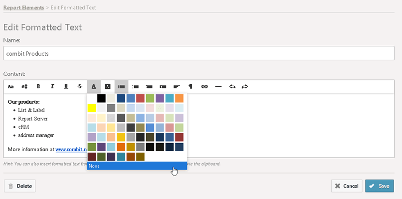 combit Report Server