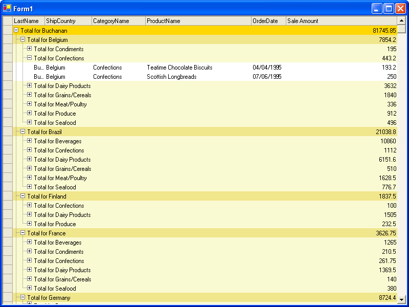 ComponentOne FlexGrid for WinForms(英語版) ComponentOne FlexGrid for WinForms(英語版)