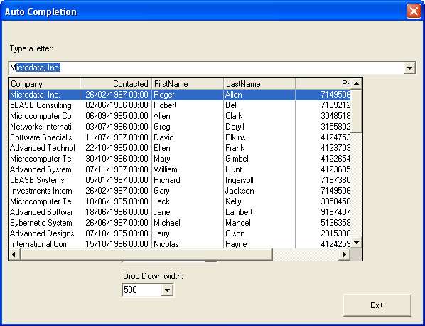 ComponentOne List for WinForms