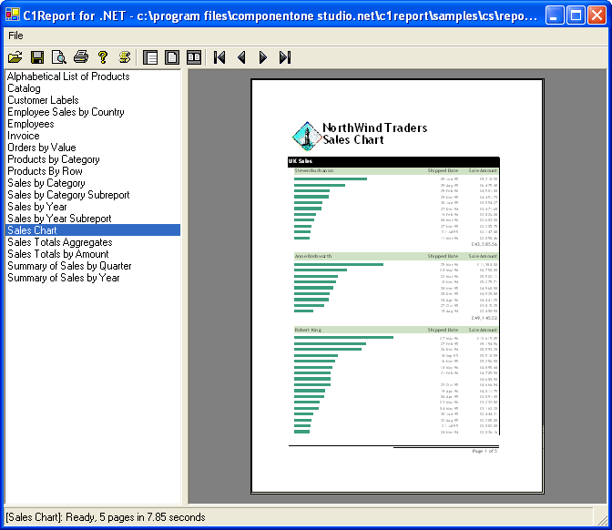 ComponentOne Reports for WinForms