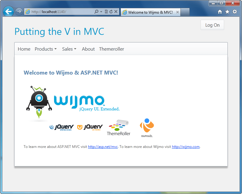 ComponentOne Studio ASP.NET MVC（英語版）