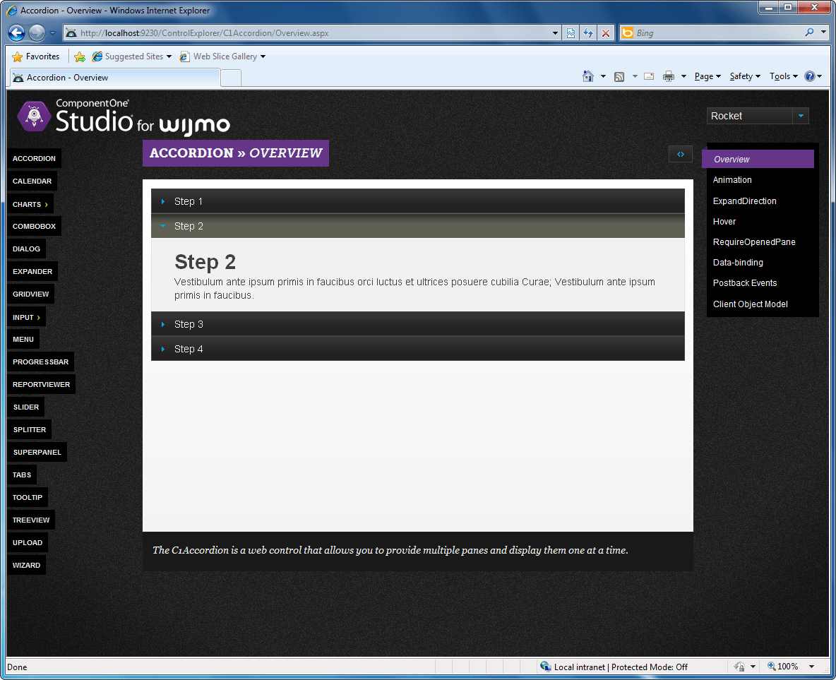 ComponentOne Studio ASP.NET MVC（英語版）