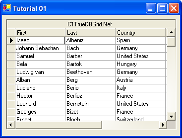 ComponentOne True DBGrid for WinForms（英語版）