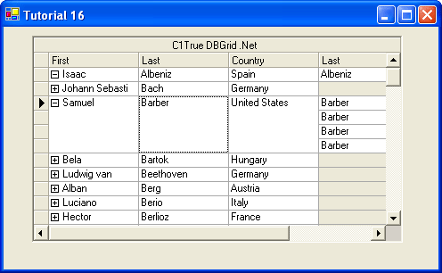 ComponentOne True DBGrid for WinForms